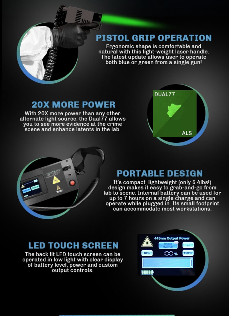 Fingerprint Detection | Dual 77+ Investigation Laser - Fingerprint ...